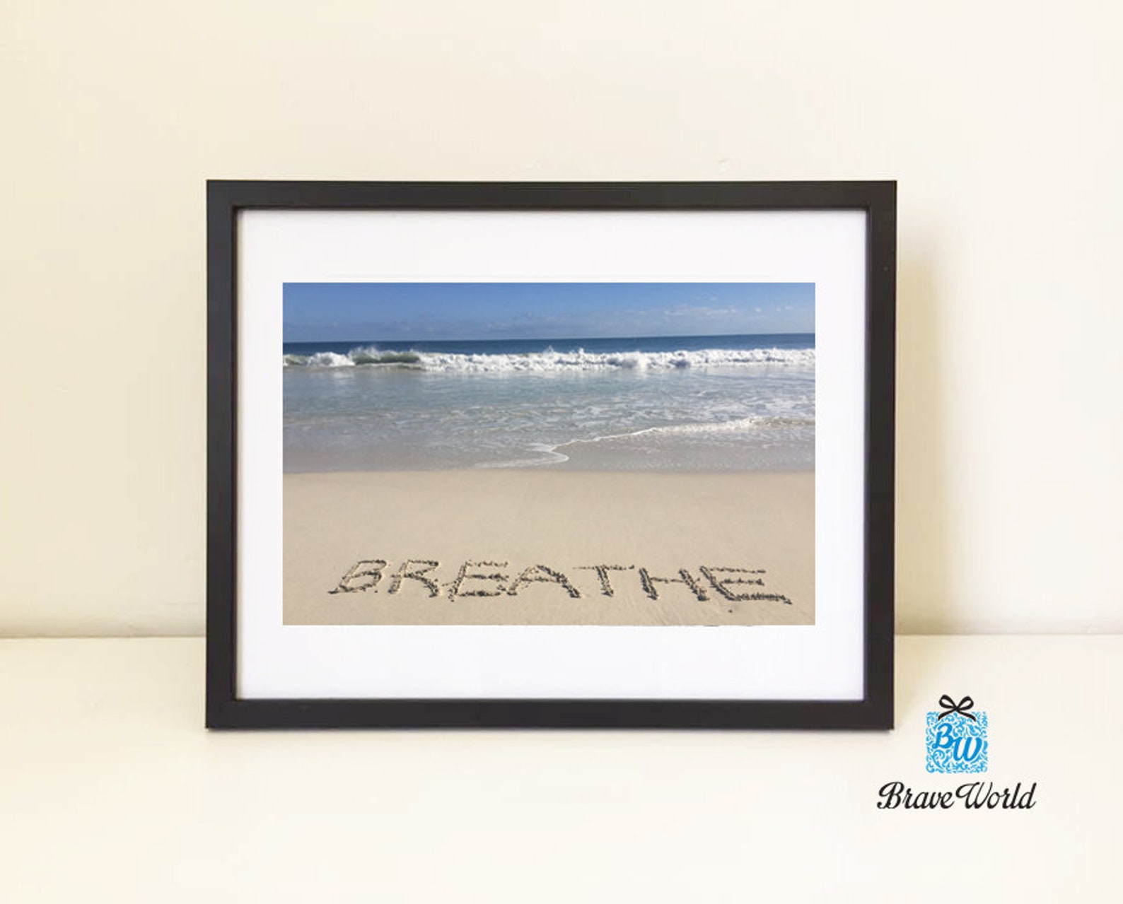 Breathe Print, Breathe Photograph Print Wall Art, Breathe Word Written ...