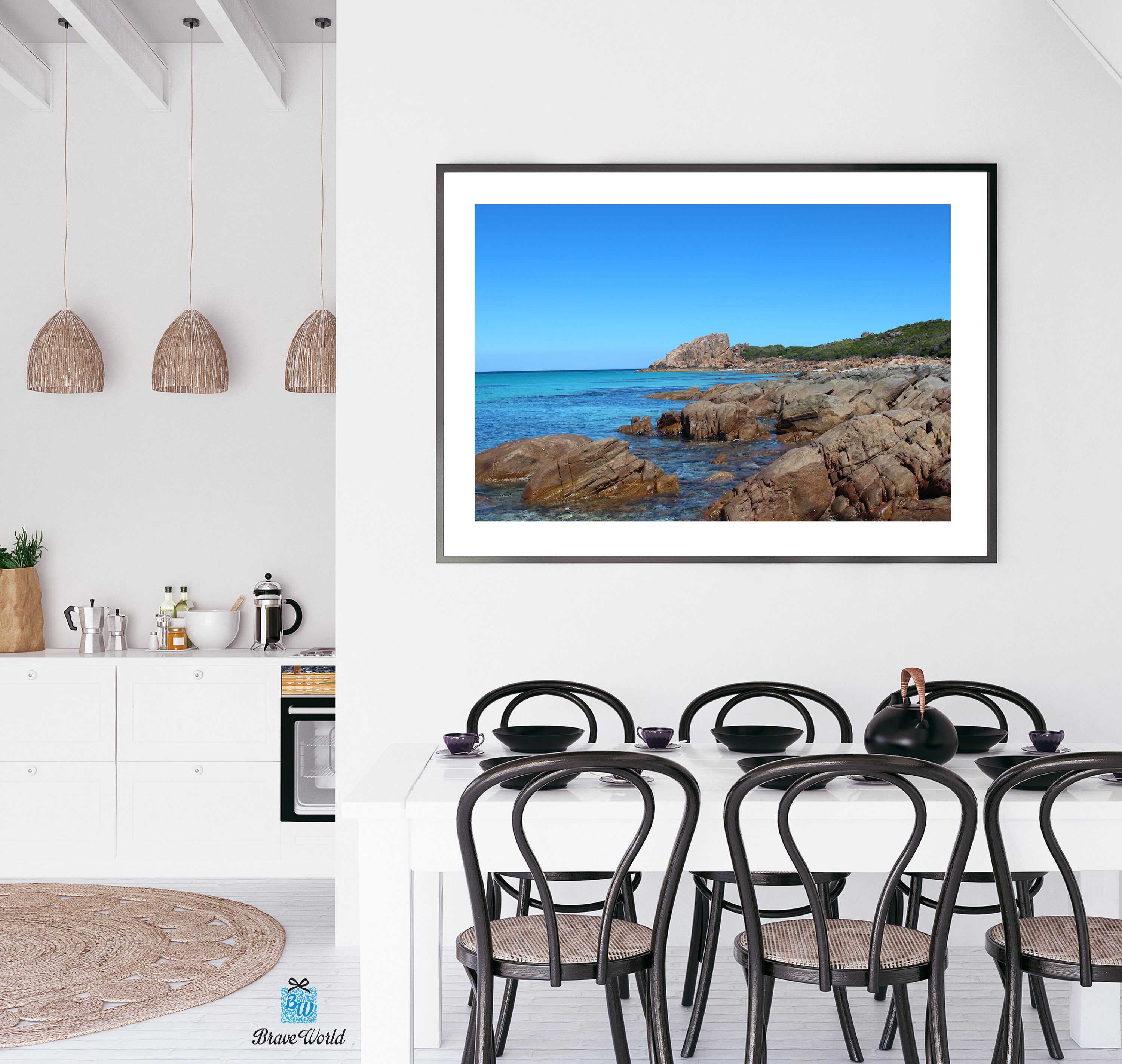 Castle Rock Castle Bay Dunsborough, Western Australia, Coastal Print ...