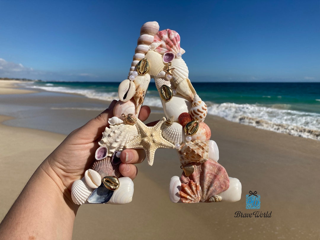 Wood Letter A Hand Decorated With Seashells and Beach Themed Charms ...