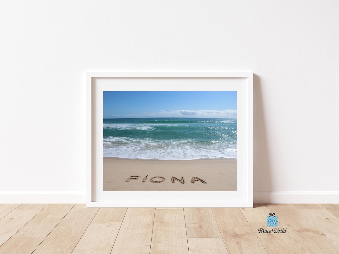 Personalised Name Fiona Photograph Print, Beach Theme, Personalized ...
