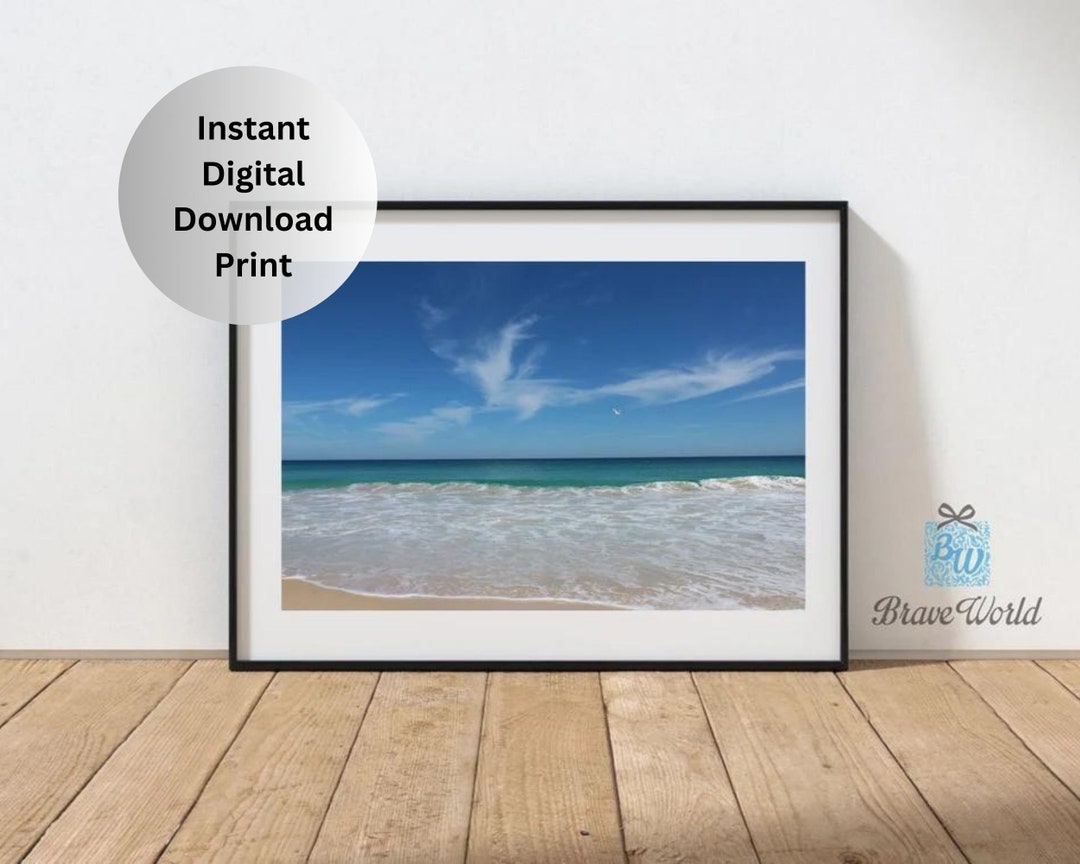 Phoenix Clouds Waves Crashing Scarborough Beach Instant Digital ...