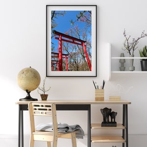 Japanese Torii Gate, Japanese Red Arch Shrine Print, Torii Gate Print ...