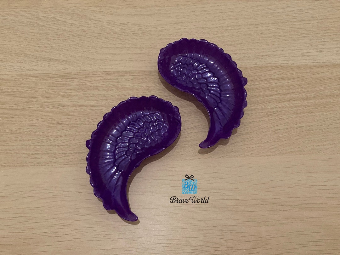 Purple Angel Wings, Resin Trinket Dish, Handmade, Home Decor, Angel ...