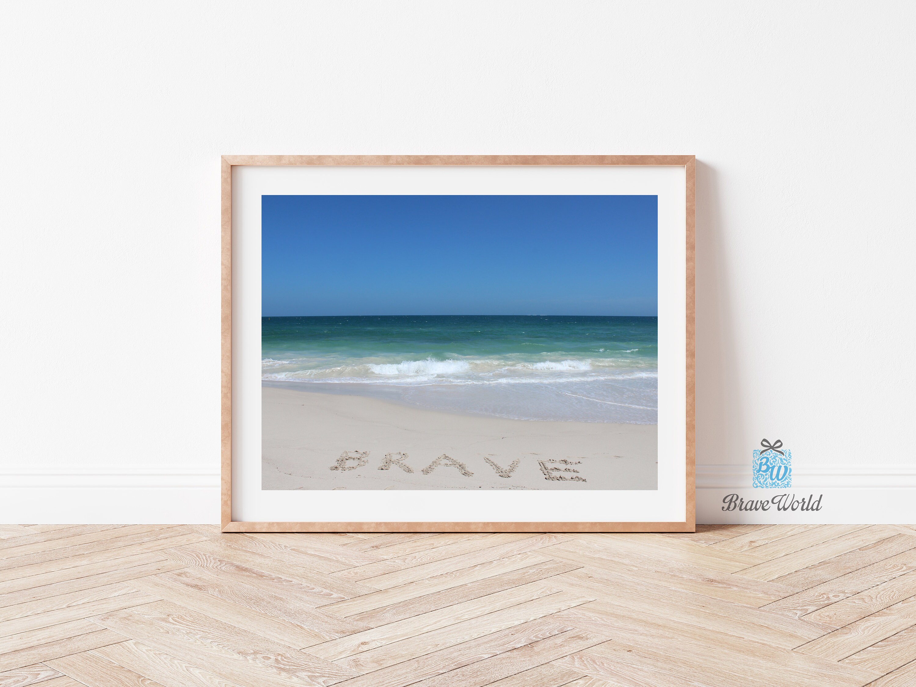 Brave Beach Print, Brave Print, Beach Decor, Be Bold Be Brave, Beach ...