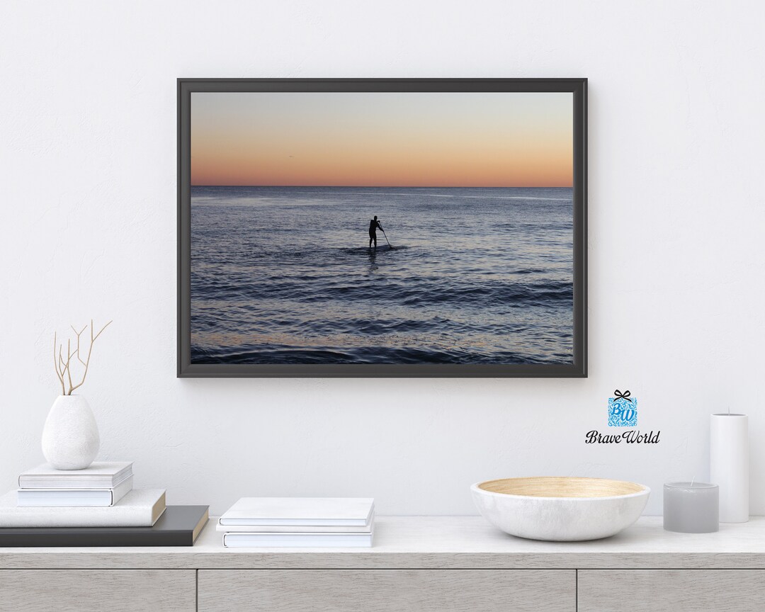 Stand up Paddle Board Sunset Photograph Print, Sunset Paddle, Sunset ...
