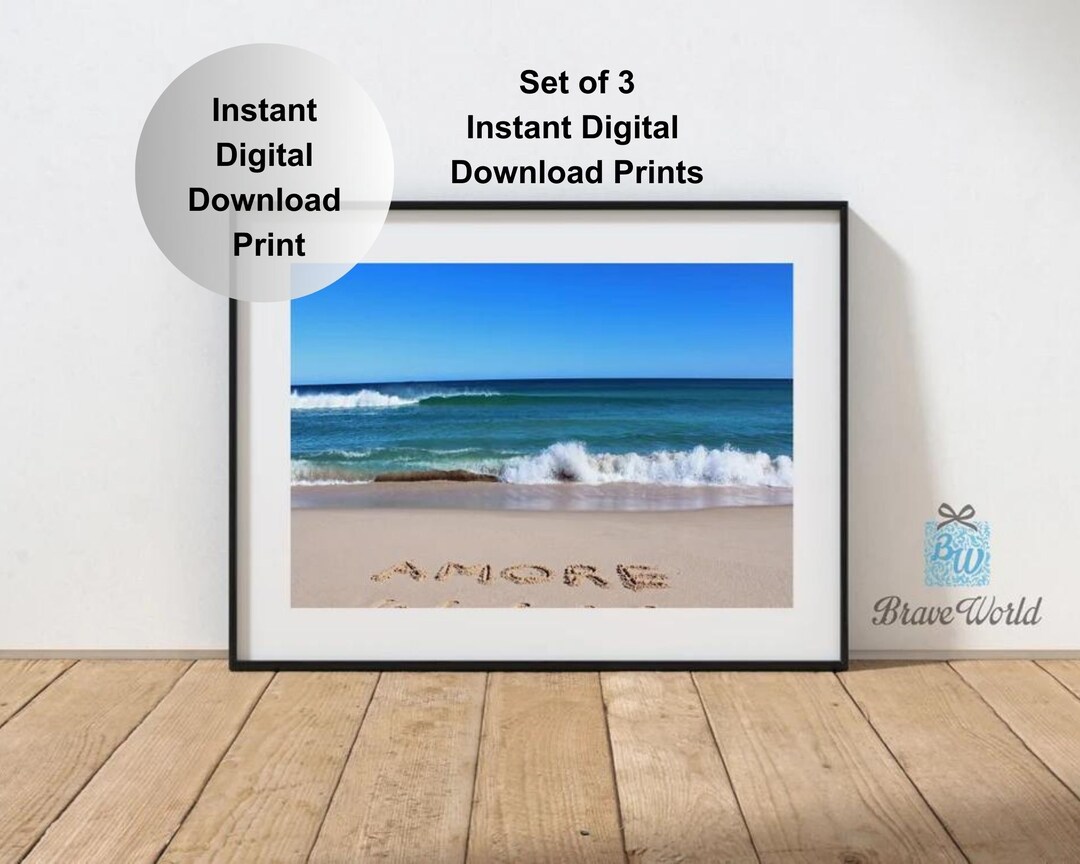 Amore Love Instant Digital Download Print, Set of 3 Prints, Amore Art ...