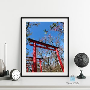 Japanese Torii Gate, Japanese Red Arch Shrine Print, Torii Gate Print ...