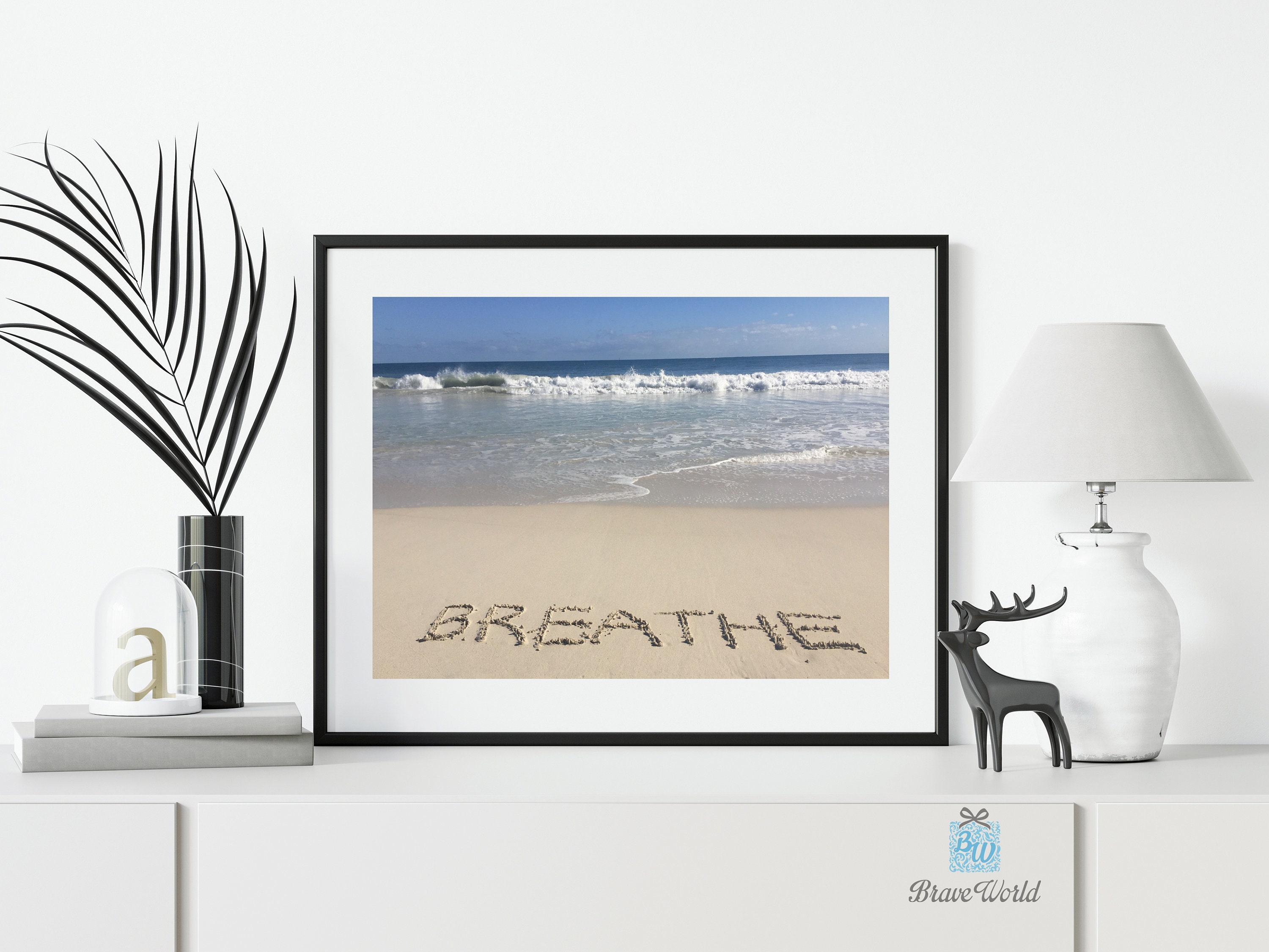 Breathe Print, Breathe Photograph Print Wall Art, Breathe Word Written ...
