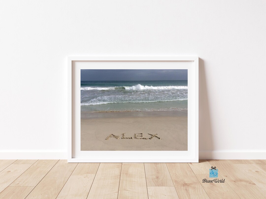 Personalised Name Alex Photograph Print, Beach Theme, Personalized ...