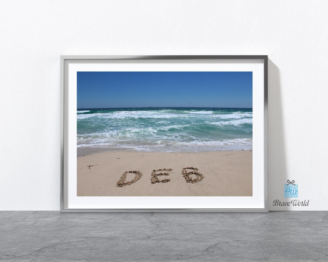 Personalised Name Deb Photograph Print, Beach Theme Gift, Gifts for Her ...