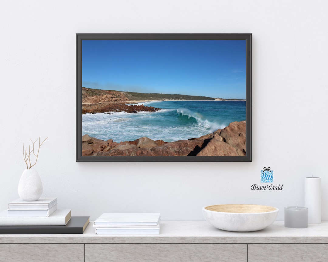 Injidup Bay Yallingup Western Australia Photograph Print, Margaret River, Beach Decor, Coastal ...