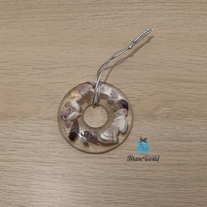 Doughnut Resin Ornament With Shells, Donut Ornament, Home Decor, Beach ...