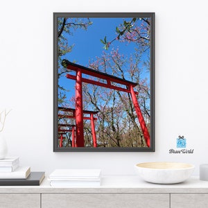 Japanese Torii Gate, Japanese Red Arch Shrine Print, Torii Gate Print ...