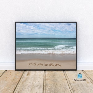 Personalised Name Mayra Beach Theme Photograph Print, Personalised Name ...