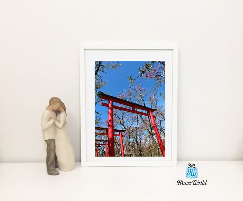 Japanese Torii Gate Japanese Red Arch Shrine Print Torii | Etsy