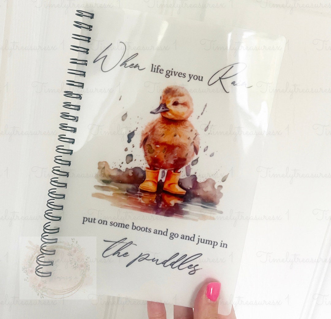 Watercolour Duck Positivity A5 Notebook - Etsy UK