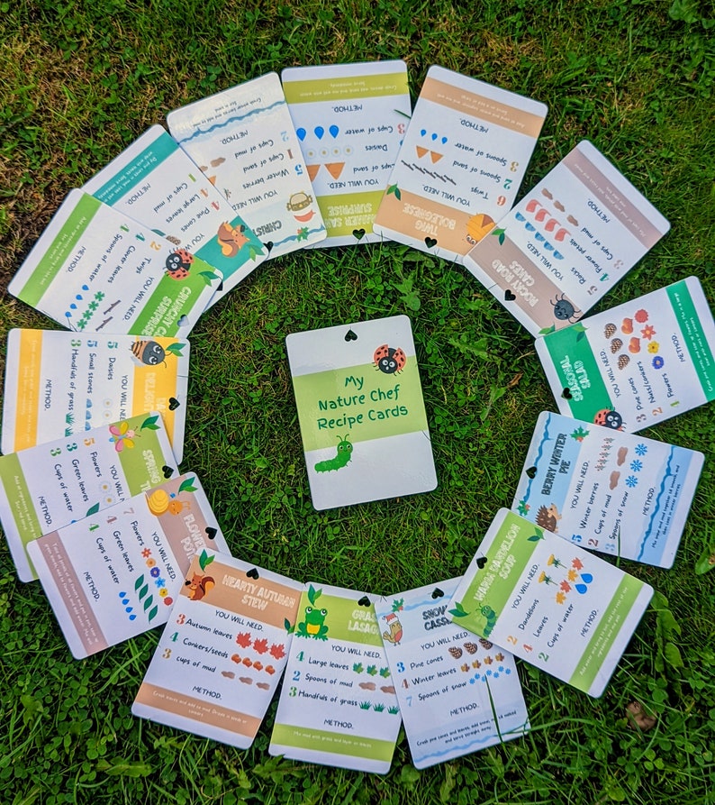 Mud Kitchen Recipe Cards, Educational Flash Cards, Downloadable Early ...