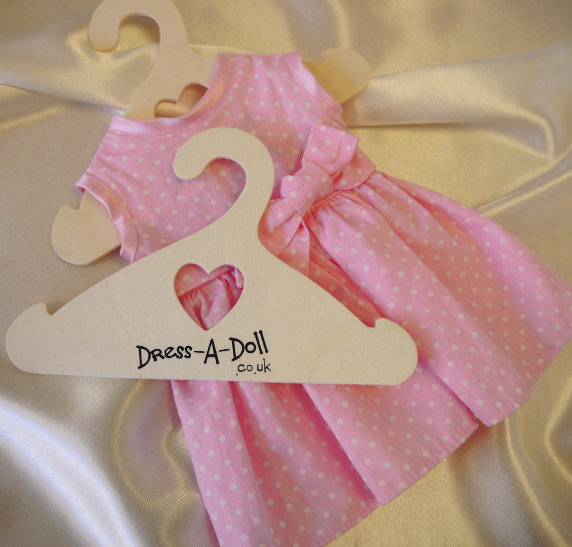 Wooden Dolls Clothes Hanger / Coat Hanger , One Size - Fits 10" 12" 14 ...