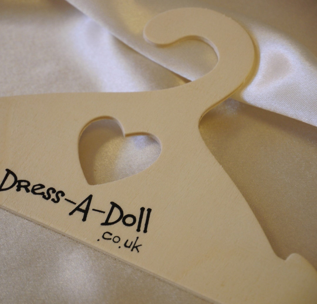 Wooden Dolls Clothes Hanger / Coat Hanger , One Size - Fits 10" 12" 14 ...