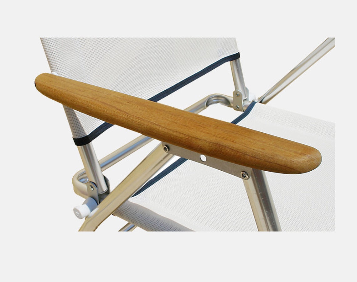 FORMA MARINE Folding Aluminum LARGE High Back Boat Chair With Teak ...
