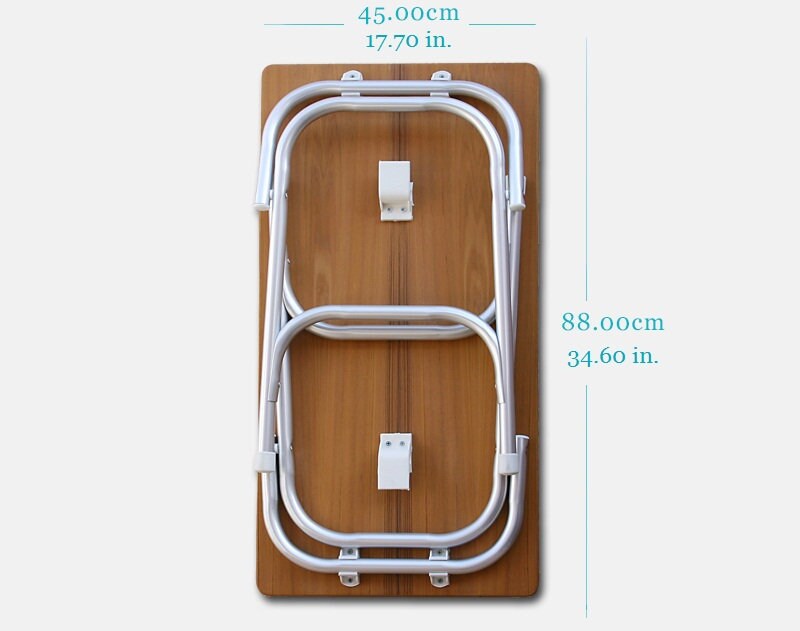 FORMA MARINE Folding Aluminum and Teak Top Boat Table 45 X 88 X 61 Cm ...