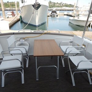 FORMA MARINE Folding Aluminum and Teak Boat Table 62 X 88 X 61 Cm-m400t ...