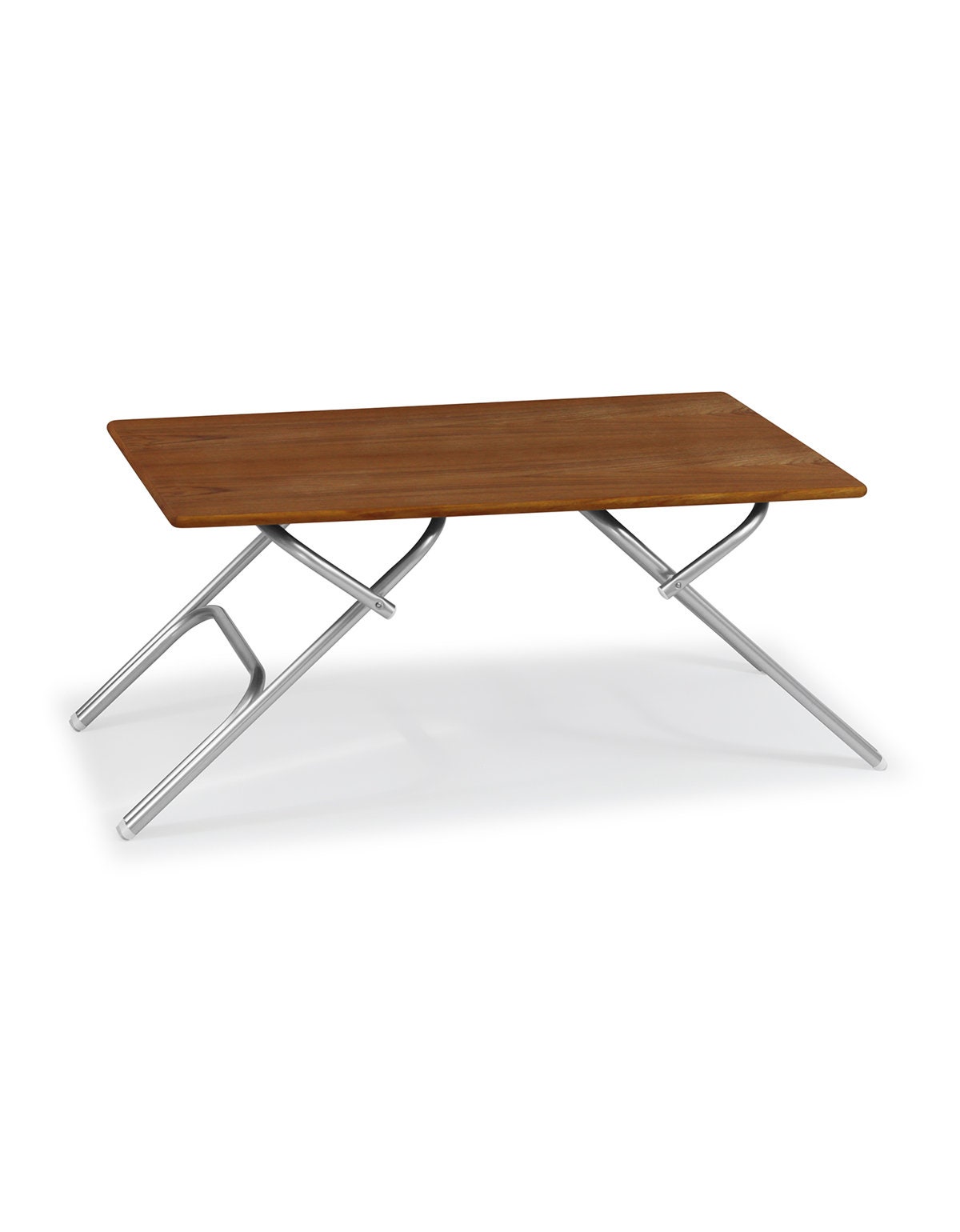 FORMA MARINE Folding Aluminum and Teak Top Boat Table, Adjustable to 2 ...