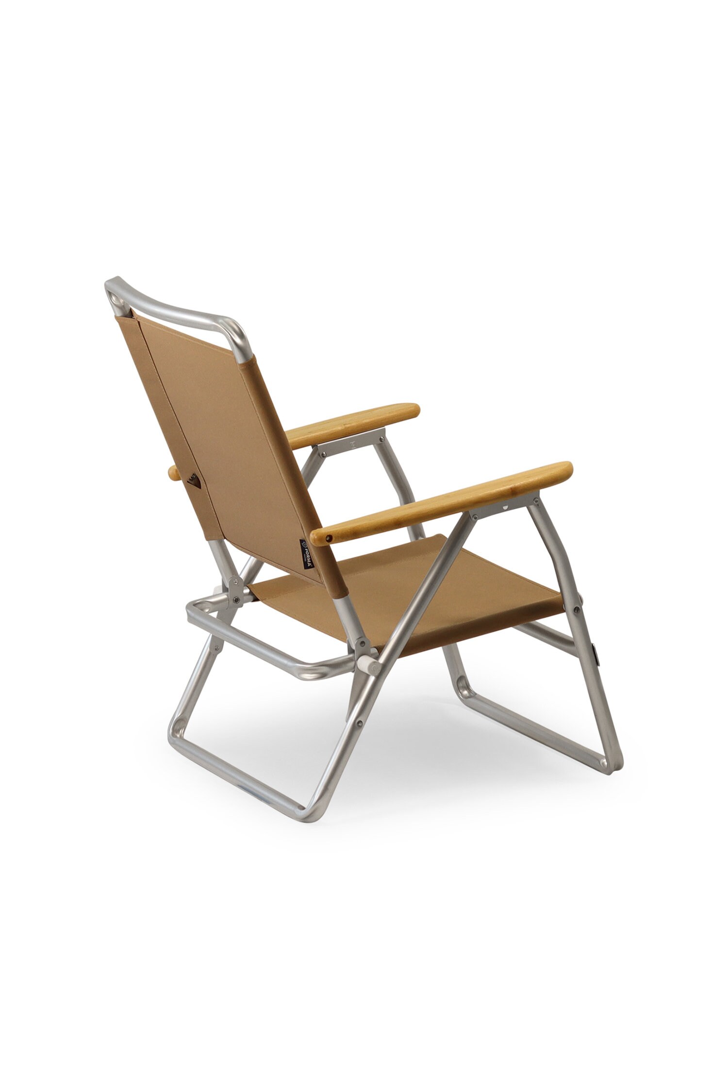 FORMA MARINE Beach Chair Folding Aluminum With Teak Armrests- Recacril ...