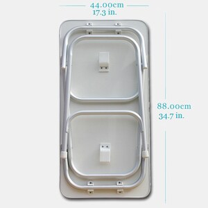 FORMA MARINE Folding Aluminum and Melamine Top Boat Table 44 X 88 X 70 ...