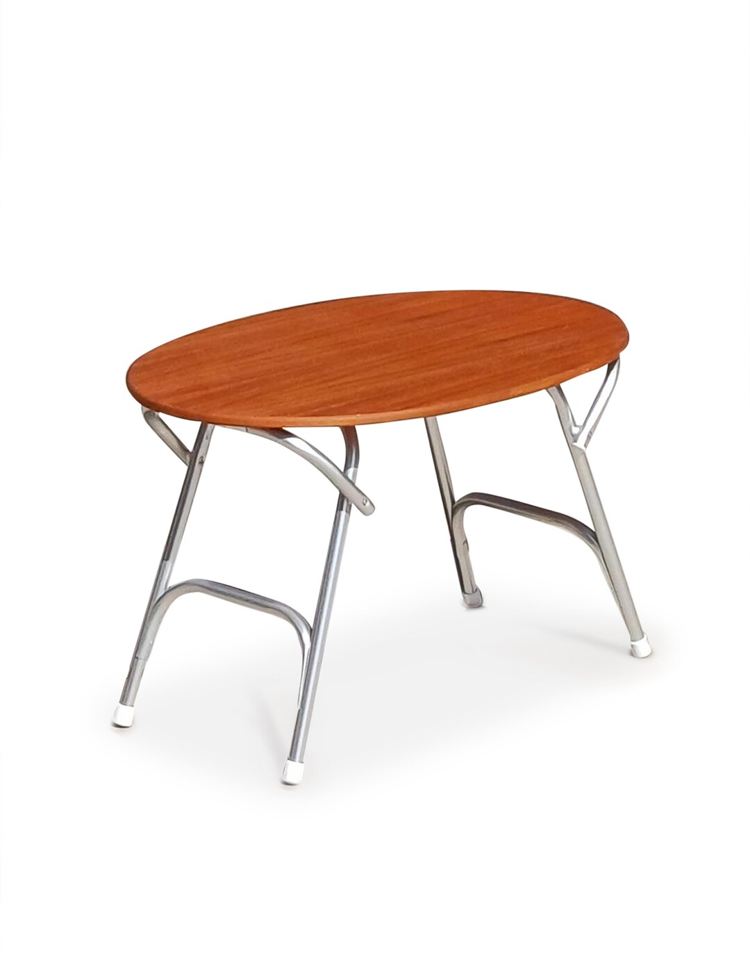 FORMA MARINE Folding Aluminum and Teak Boat Table Oval 95 X 65 X 61 Cm ...