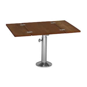 FORMA MARINE Teak Veneer Foldable Cockpit Table Top - Open 66x90 Cm or ...