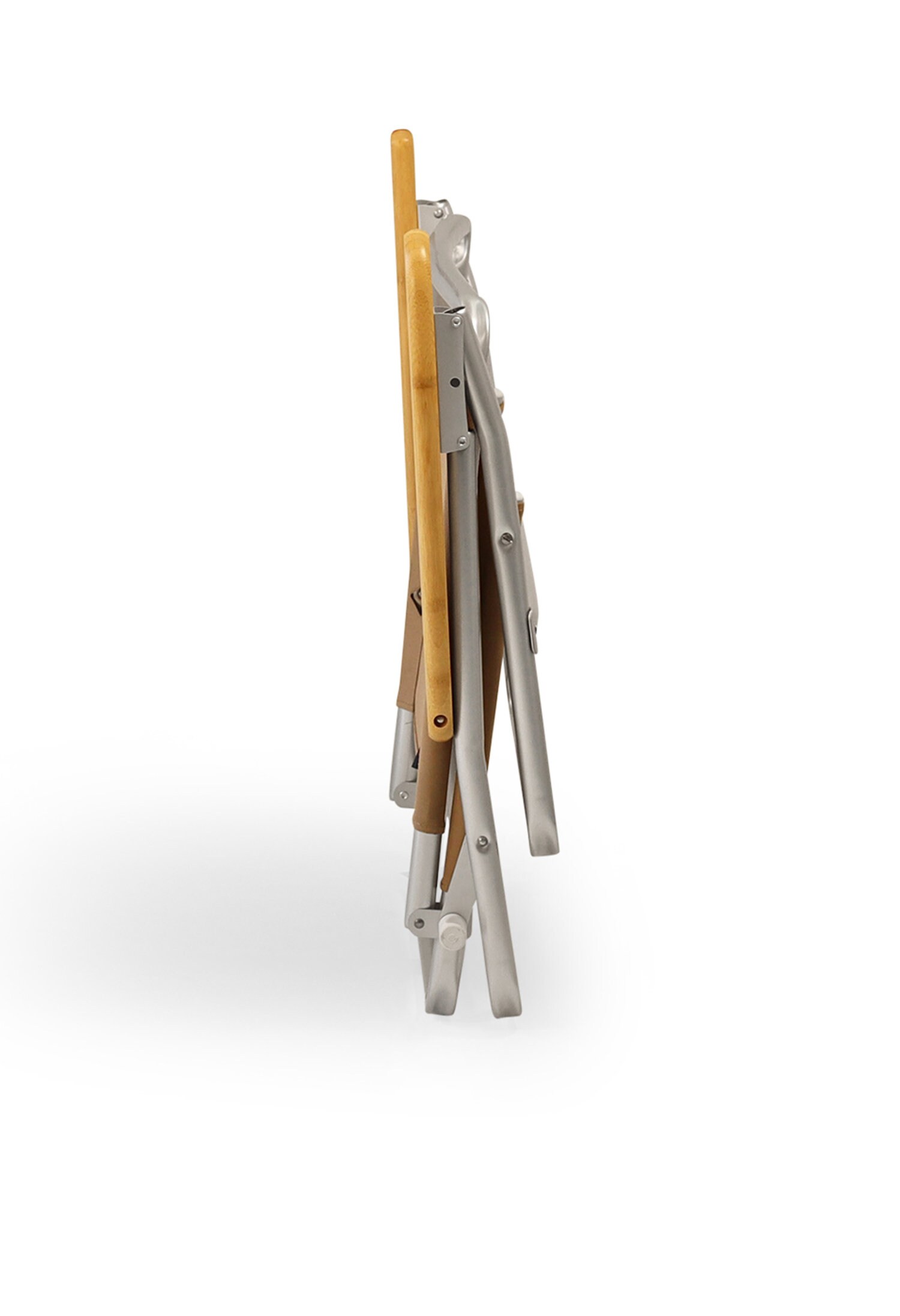 Folding Aluminum Beach Chair With Teak Armrests- Recacril Marine Grade ...