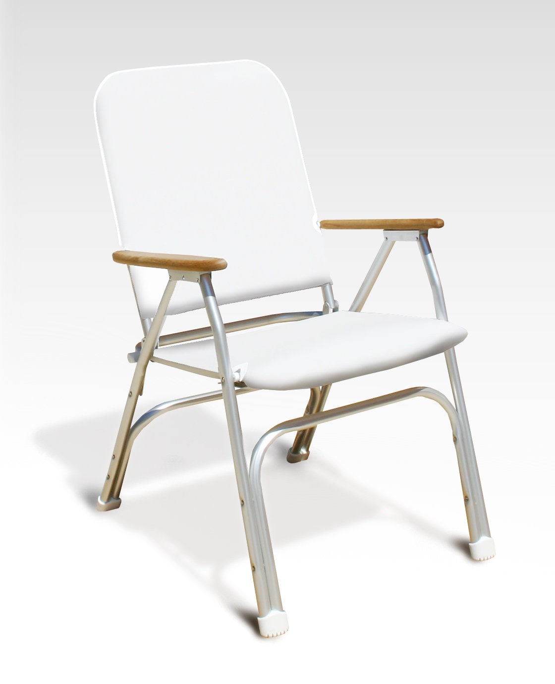 FORMA MARINE Folding Aluminum High Back Padded Large Boat Chair With ...