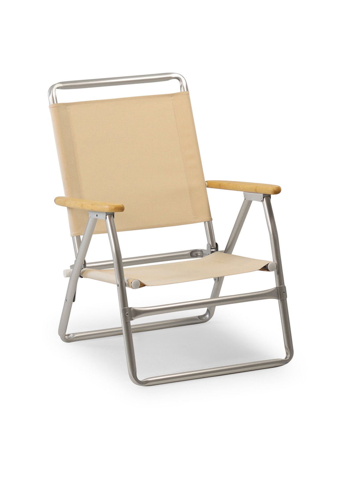 FORMA MARINE Beach Chair Folding Aluminum With Teak Armrests- Recacril ...