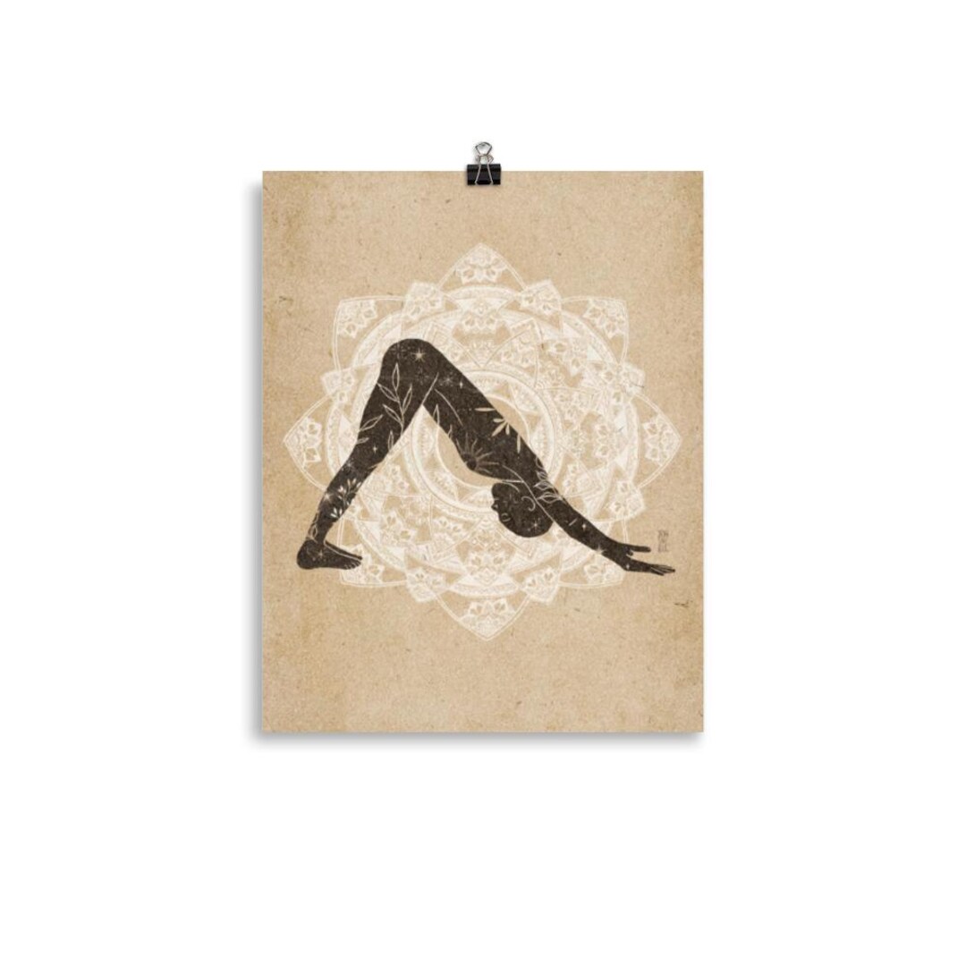 Yoga Asana Downward Facing Dog Adho Mukha Svanasana Poster - Etsy