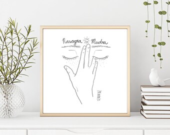 Nasagra Mudra Poster Drawing Digital Download Printable Yoga Spiritual ...