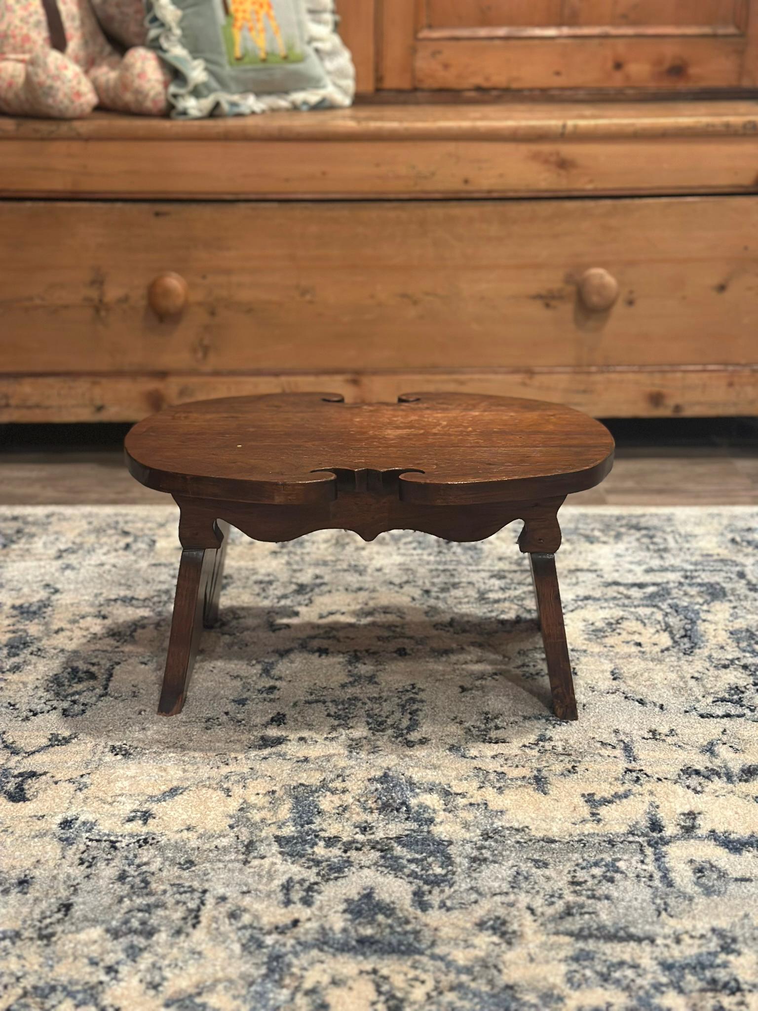Vintage Solid Wood Footstool Dark Mahogony Finish | Vintage Footstep ...
