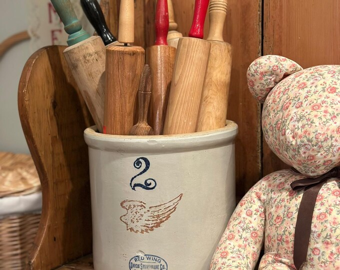 Vintage Wood Rolling Pins of Your Choice | Colored Handled Wood Rolling ...