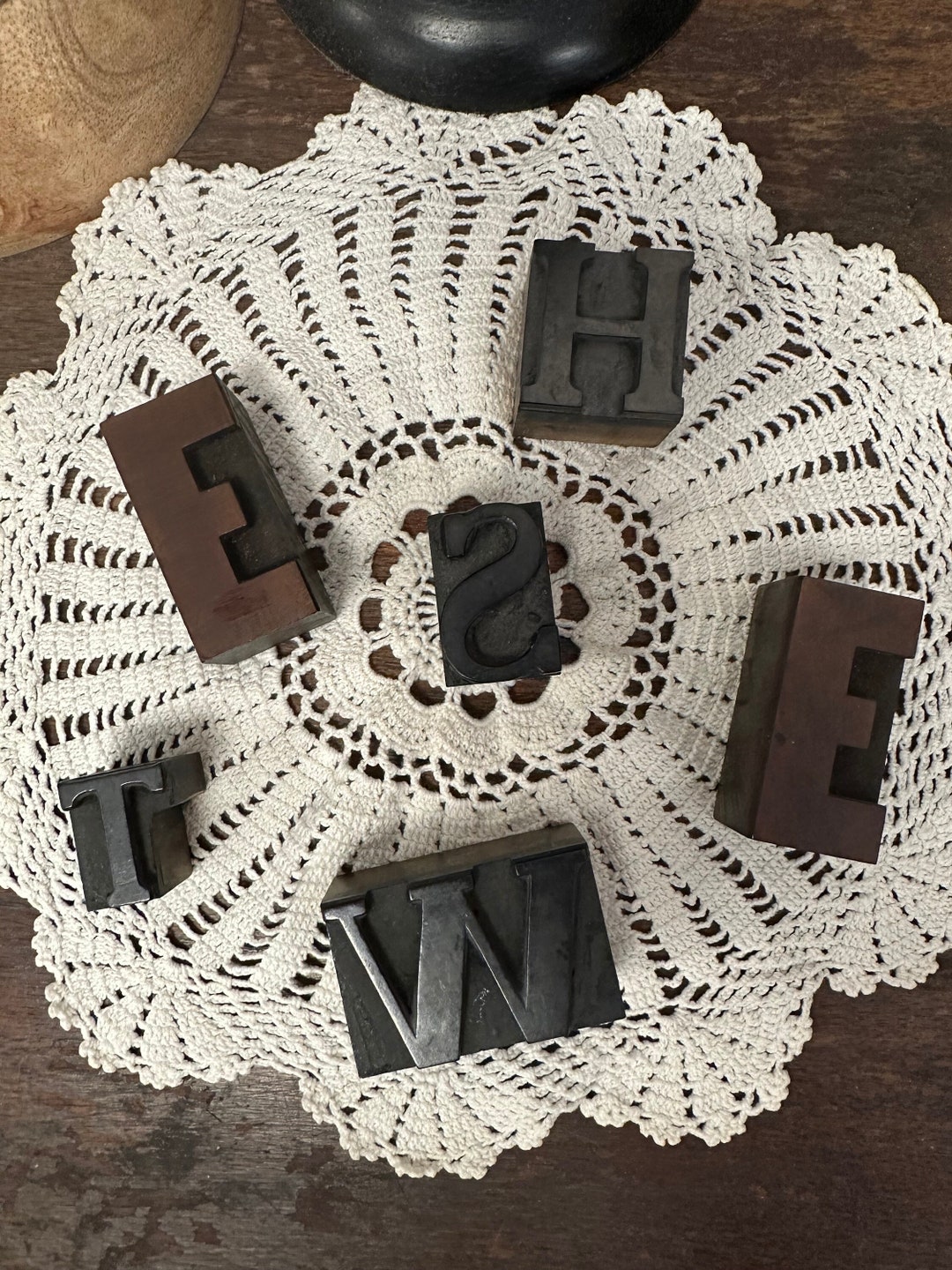 Vintage Wood Type Copper Metal Alphabet Stamp 1"-2" | Letterpress ...