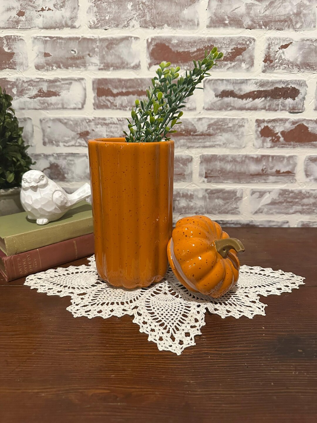 10" Pumpkin Canister by 10 Strawberry Street Artisan Collection ...