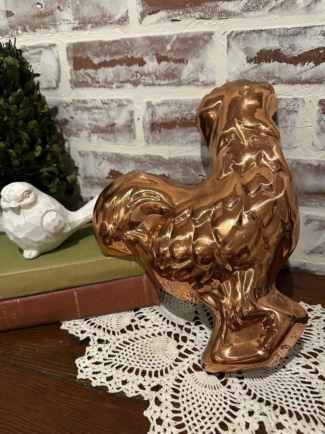 Vintage Copper Chicken Rooster Mold Wall Hanging | Tin Chicken Mold ...