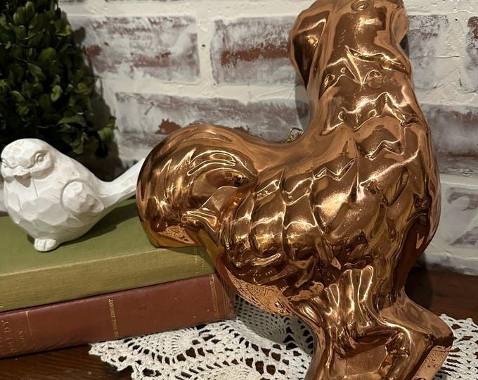 Vintage Copper Chicken Rooster Mold Wall Hanging | Tin Chicken Mold ...