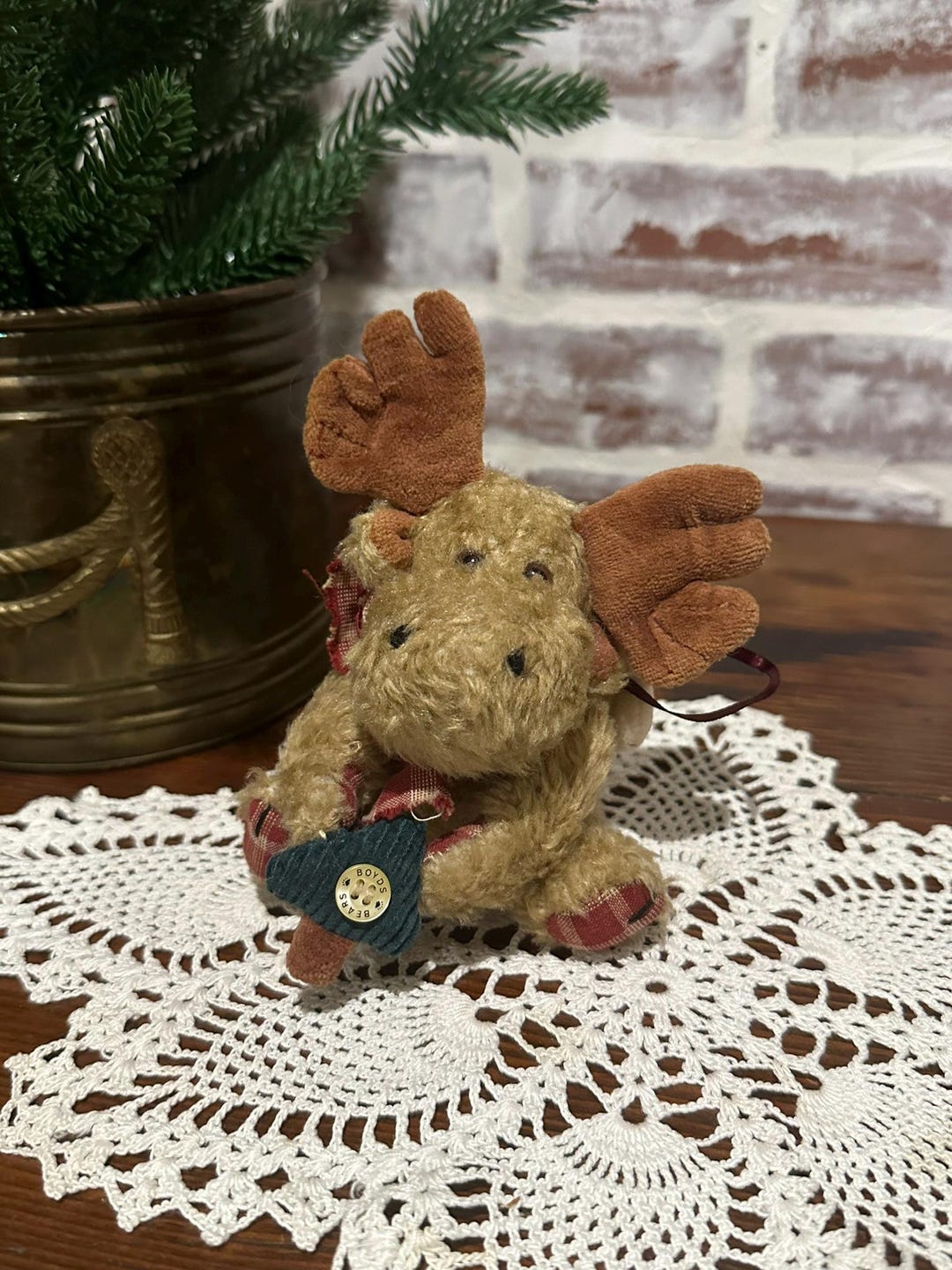 Vintage 1990s Boyds Bear Angel Moose 5 Ornament Christmas Tree Ornament ...