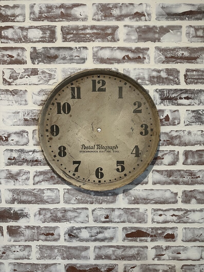 Vintage Postal Telegraph Wall Clock Face Hammond Clock Company Vintage ...