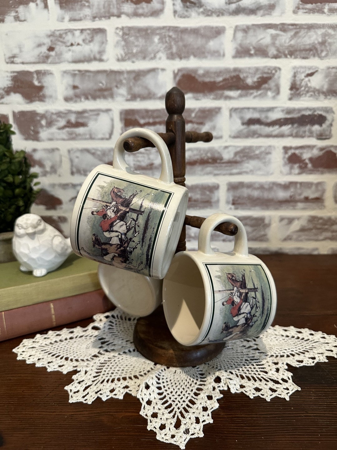 Vintage Polo Ralph Lauren Thoroughbred Horse Polo Players Coffee Cup ...