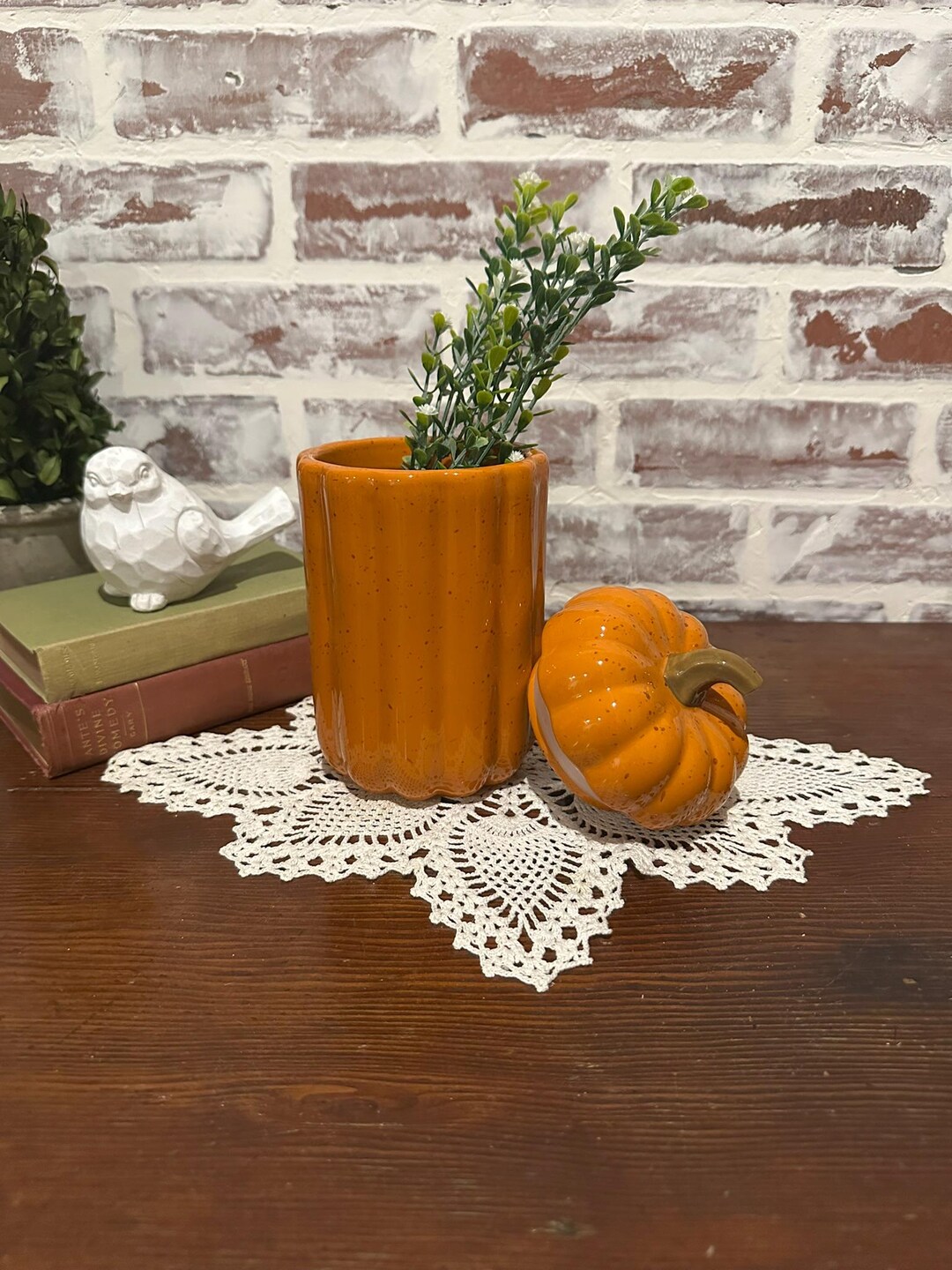 8" Pumpkin Canister by 10 Strawberry Street Artisan Collection ...