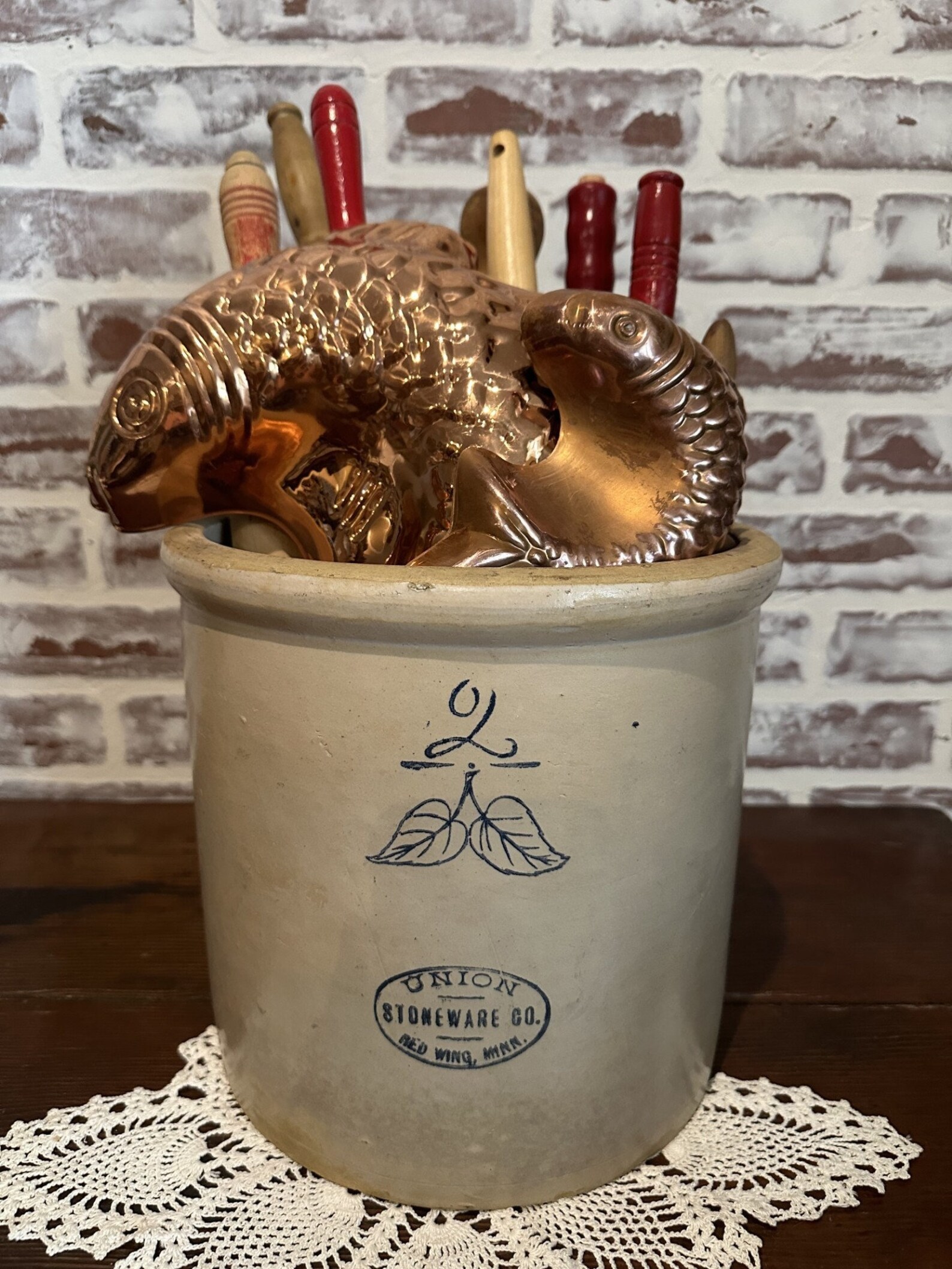Vintage Copper Fish Molds Wall Hanging | Tin Fish Molds | Jello Aspic ...