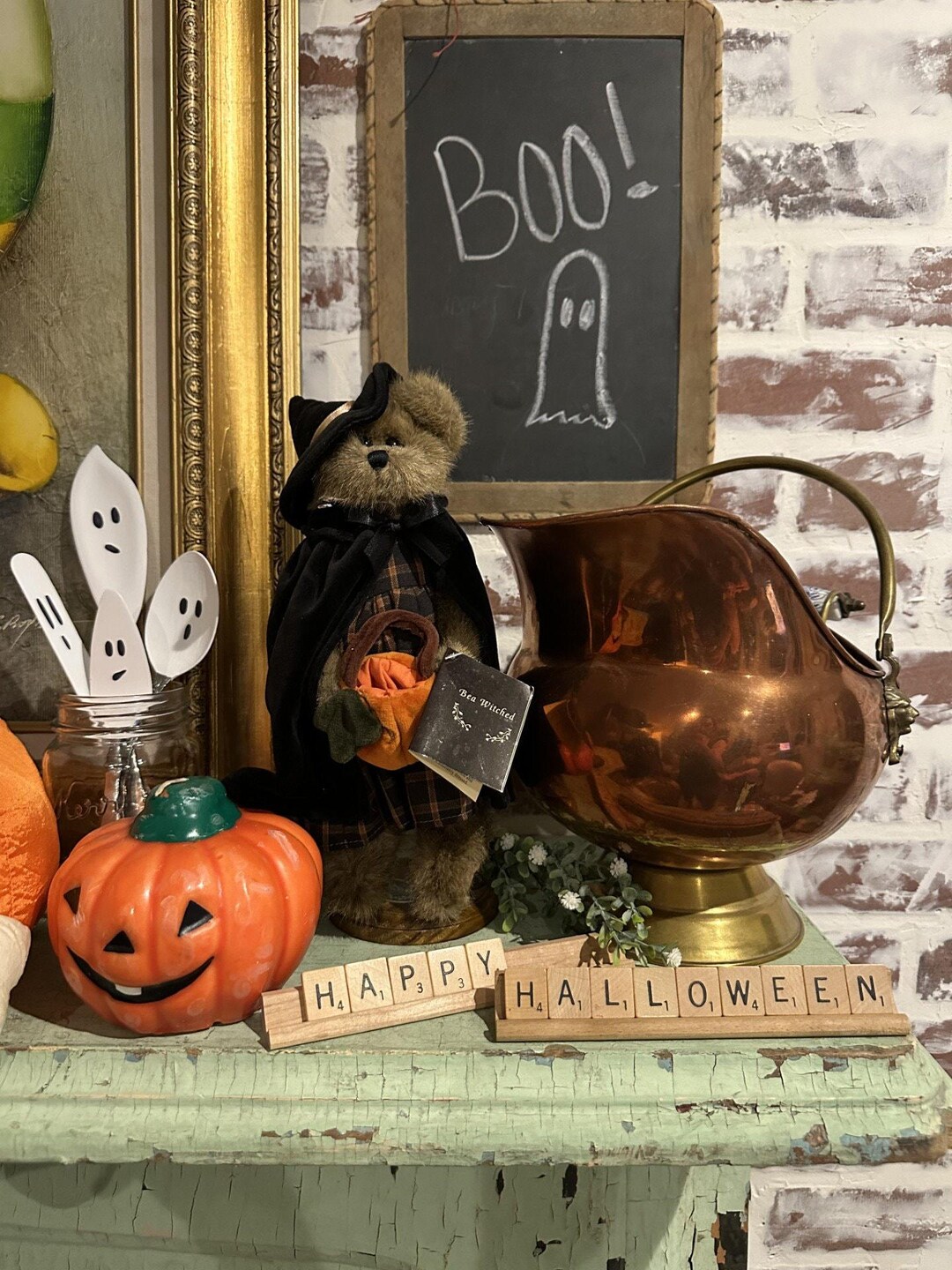 Custom Scrabble Letter Tiles "happy Halloween" & "boo"| Halloween ...