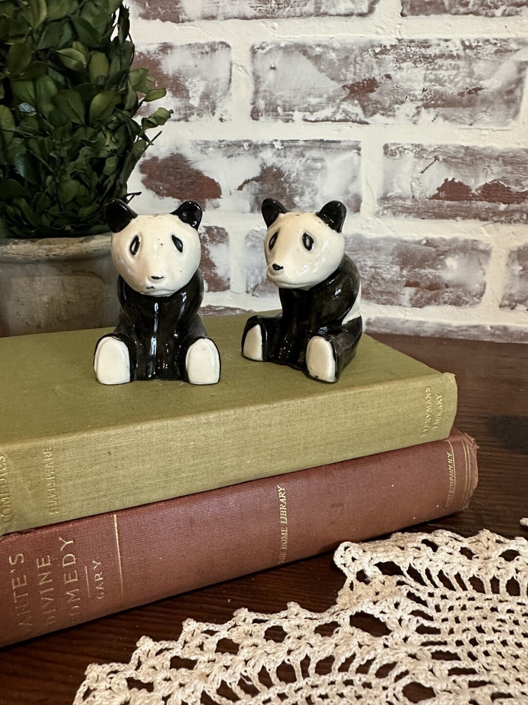 Vintage Ceramic Panda Salt & Pepper Shakers | Made in Japan | Hand ...