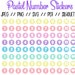 Number Dot Stickers // Printable JPEG and PDF // Silhouette Cameo - Etsy